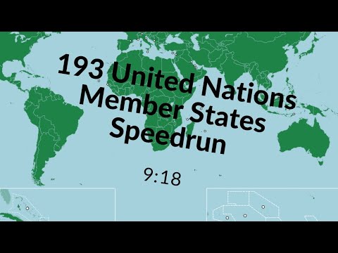 193 United Nations Member States Speedrun In 9:18 | Seterra - YouTube