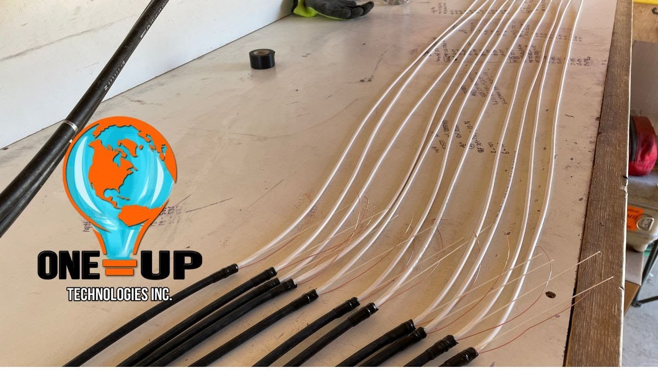 Opening 11 fiber optic drop cables - YouTube