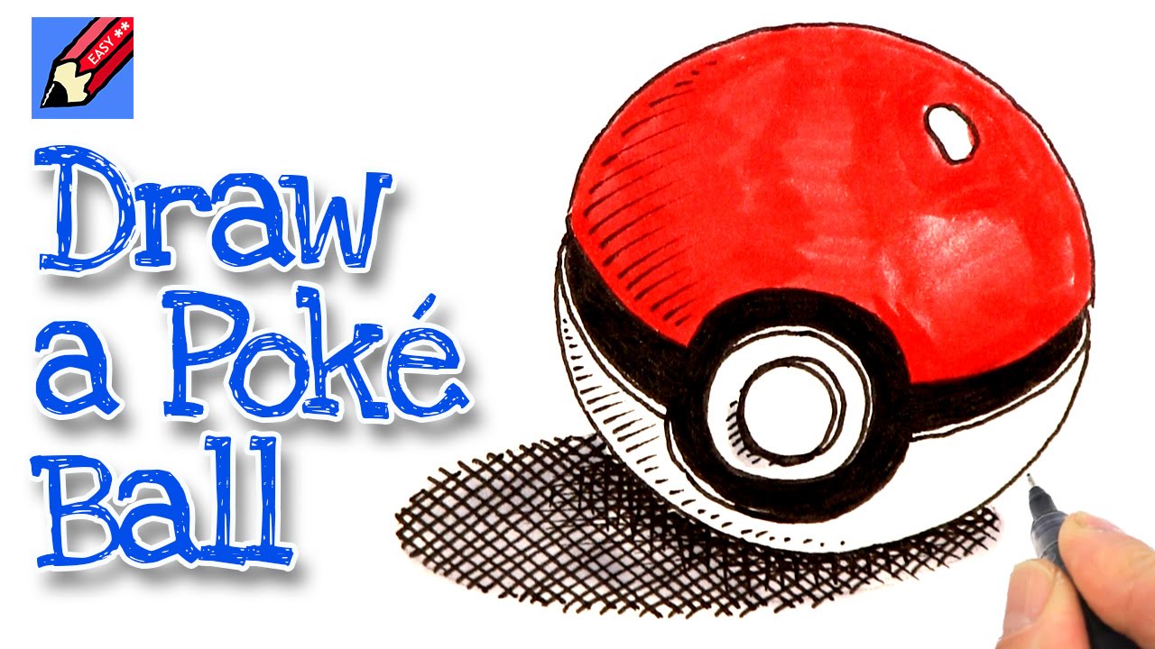 How to draw a Poké Ball - Pokemon - YouTube