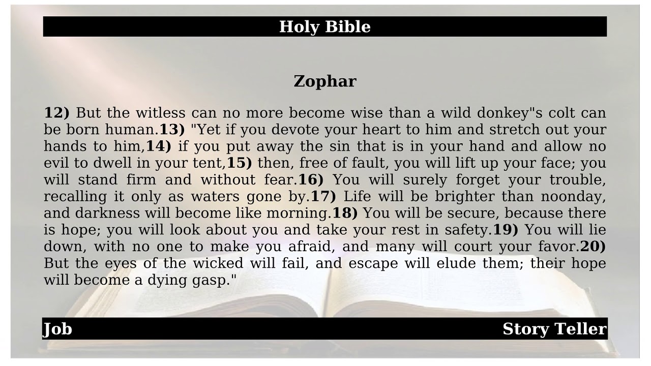 Job - Chapter 11 - Zophar | The Holy Bible - YouTube
