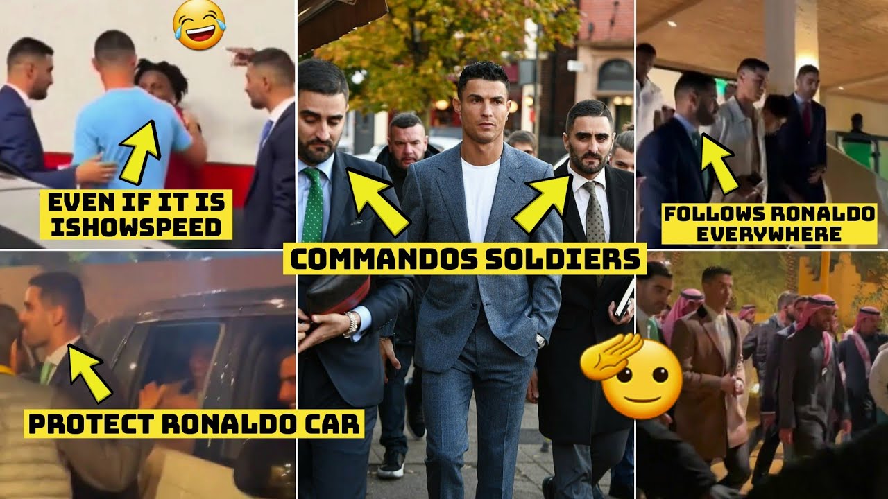 🤯 Cristiano Ronaldo Personal Bodyguards Following Him Everywhere - YouTube