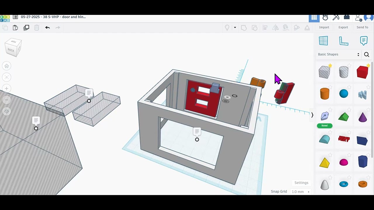 05-29-2025 - TinkerCAD hacking (Ramp, door & basic hinge) - Focusing on ...