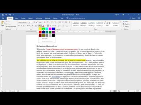 04 MS Word Font color highlight undo and redo - YouTube