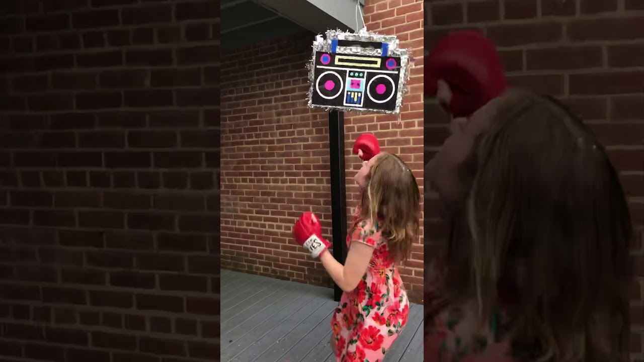 Boxing, dancing with a piñata! - YouTube