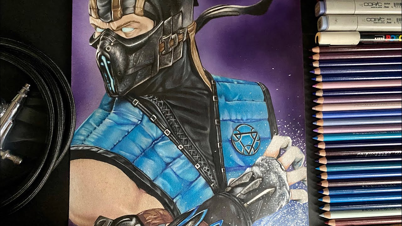 Drawing MK’s SUBZERO - time-lapse - YouTube