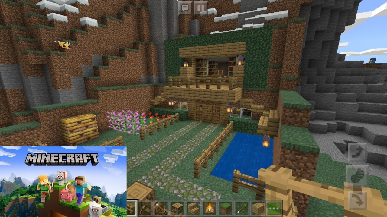 MINECRAFT : HOBBIT HOUSE TUTORIAL (TUTORIAL RUMAH HOBBIT) - YouTube