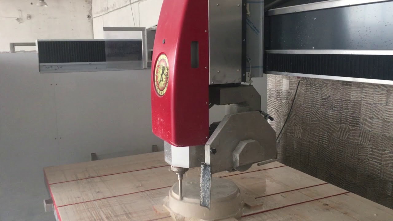 Helios CUT 500_5-axis bridge saw_Cnc hidden head for tool and core ...