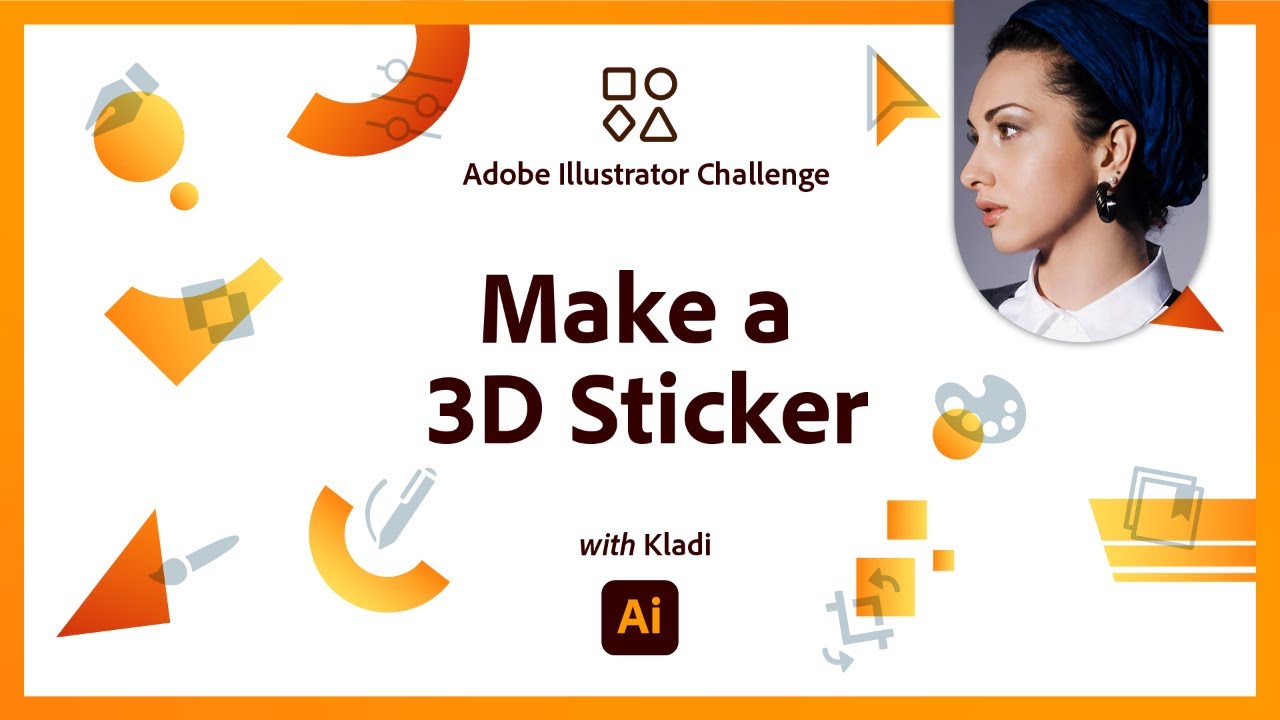 Make a 3D Sticker | Illustrator Challenge - YouTube