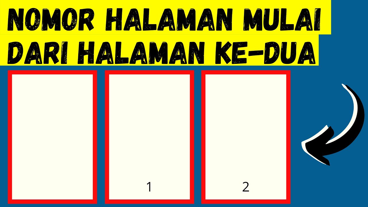 CARA MEMBERIKAN NOMOR HALAMAN 1 PADA HALAMAN KE DUA - TEACH ID - YouTube