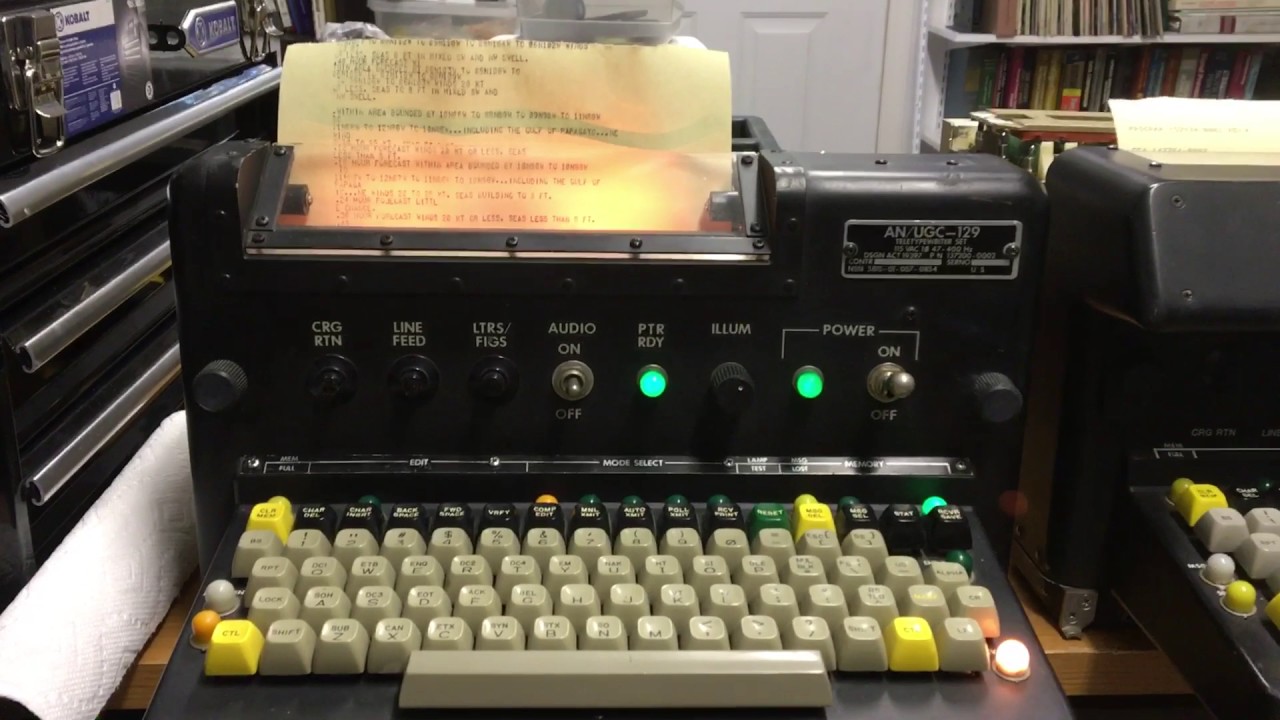 AN/UGC-129 teletypewriter - YouTube