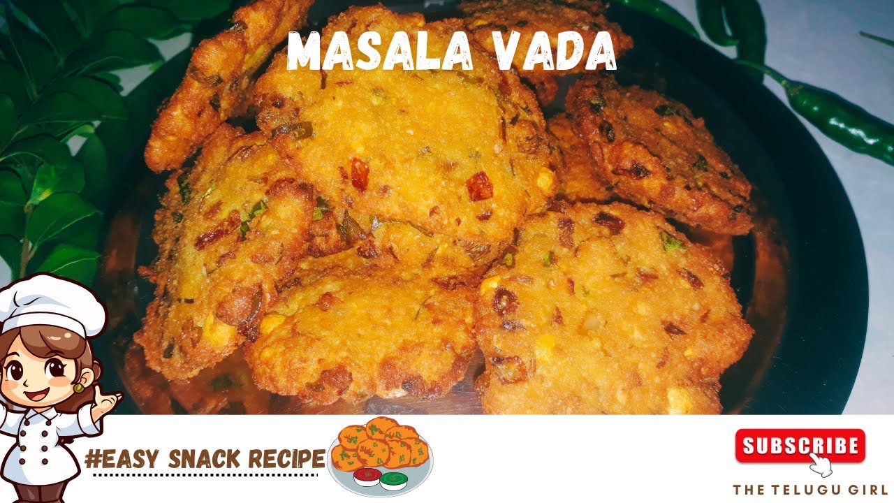 Crispy Masala Vada|| Easy Snack Recipe||@SriThoSandhadi #food #recipe ...