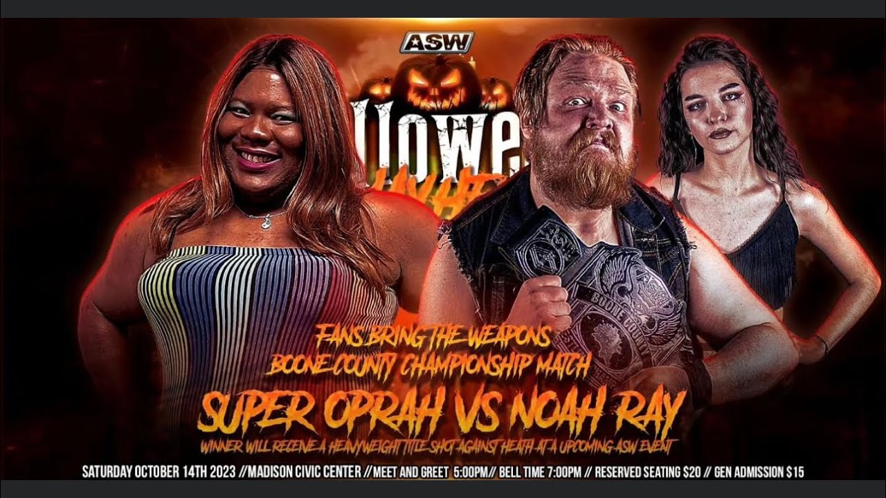 Super Oprah vs Noah Ray 10/14/2023 ASW Halloween Mayhem - YouTube