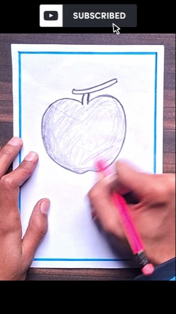 I Tried Apple drawing easy / Apple shading - YouTube