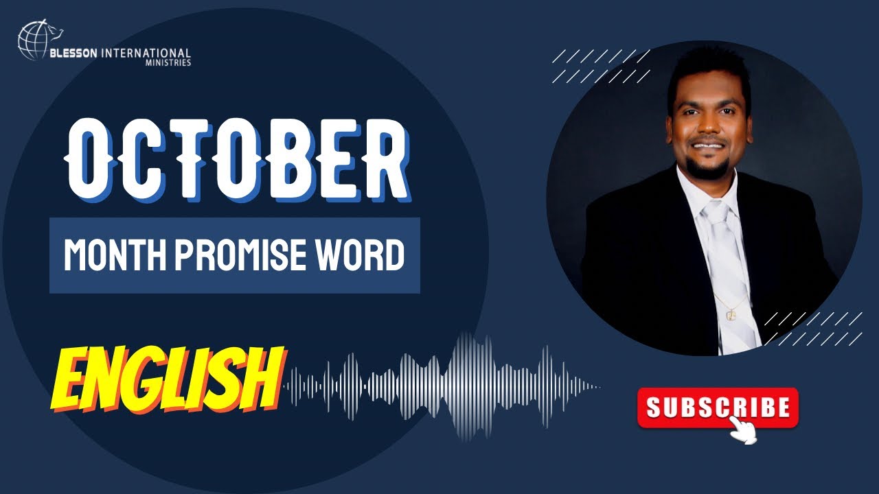 NBAG | October Month Promise Word | English | Pastor Blesson Daniel ...