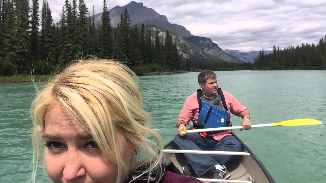 Canoeing on Bow River - YouTube