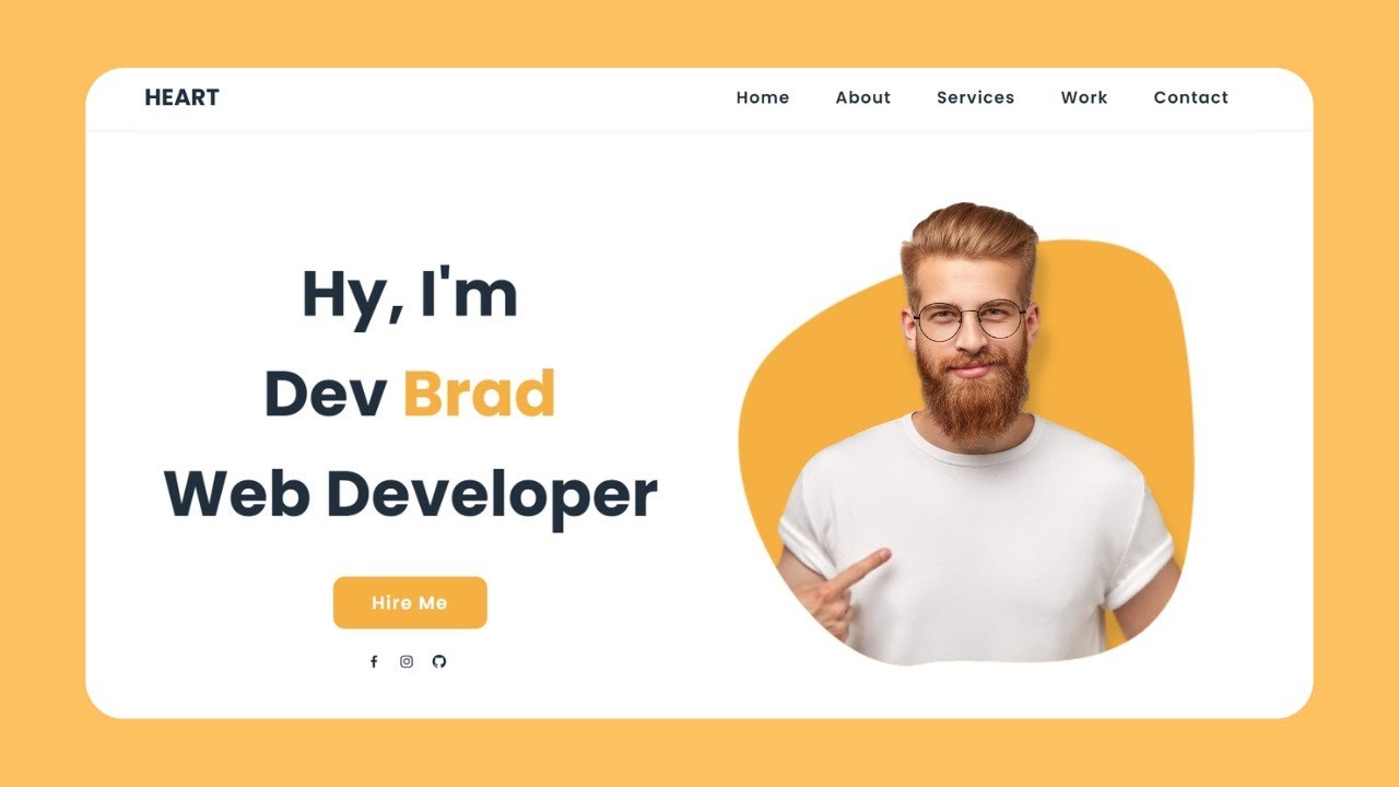 Responsive Personal Portfolio Website Using HTML And CSS Only | HTML ...