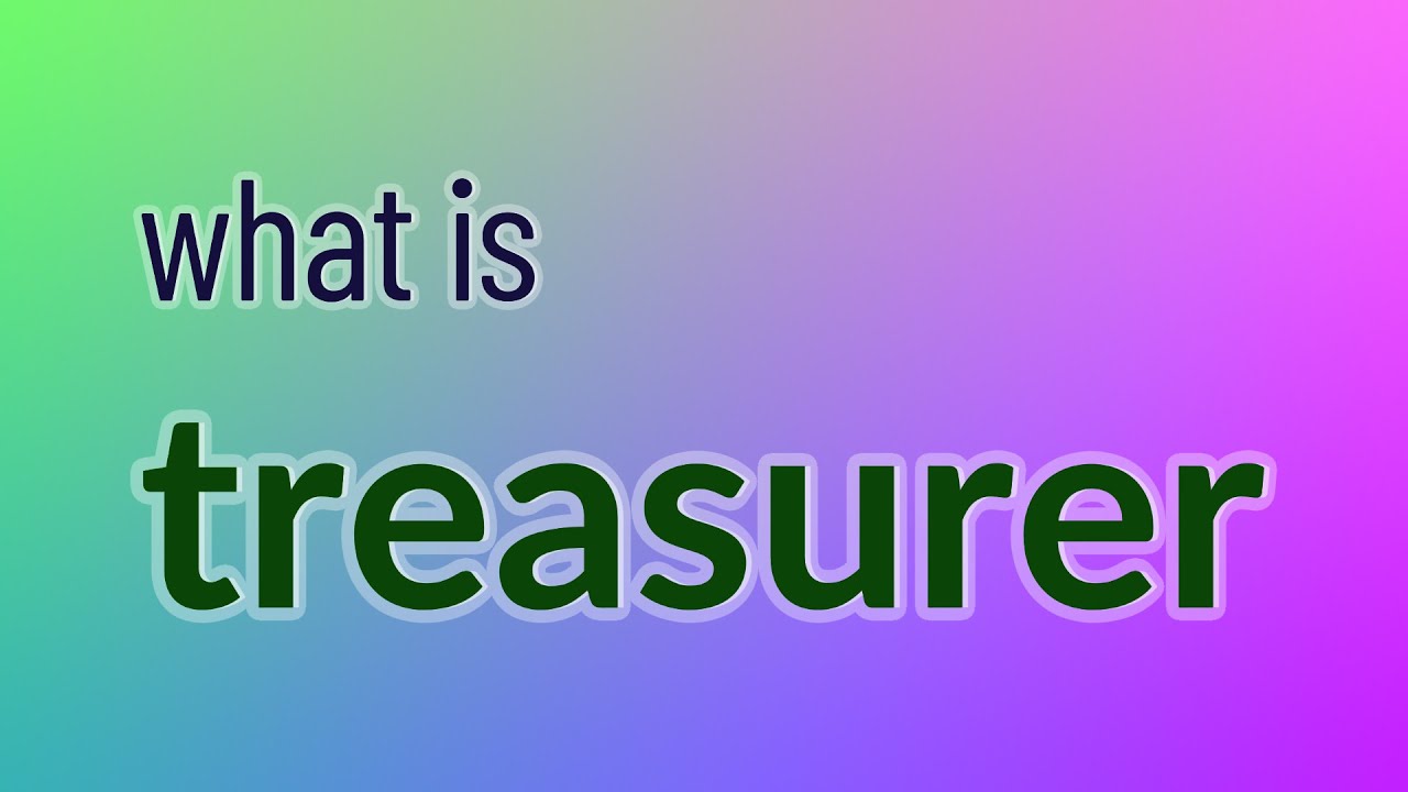 Treasurer - 9 English Vocabulary Flashcards - YouTube