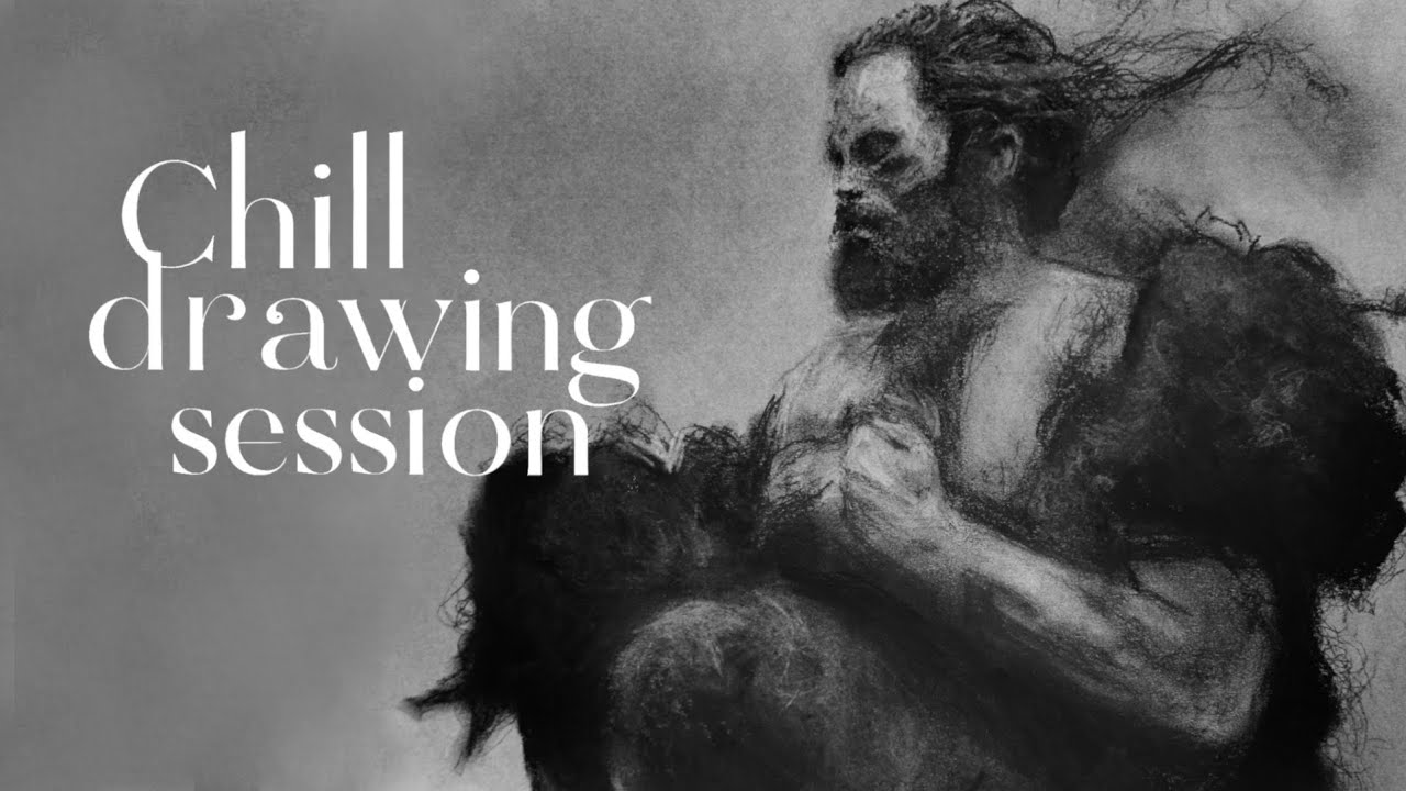 My Charcoal Drawing Process From Start to Finish | Chill Drawing ...
