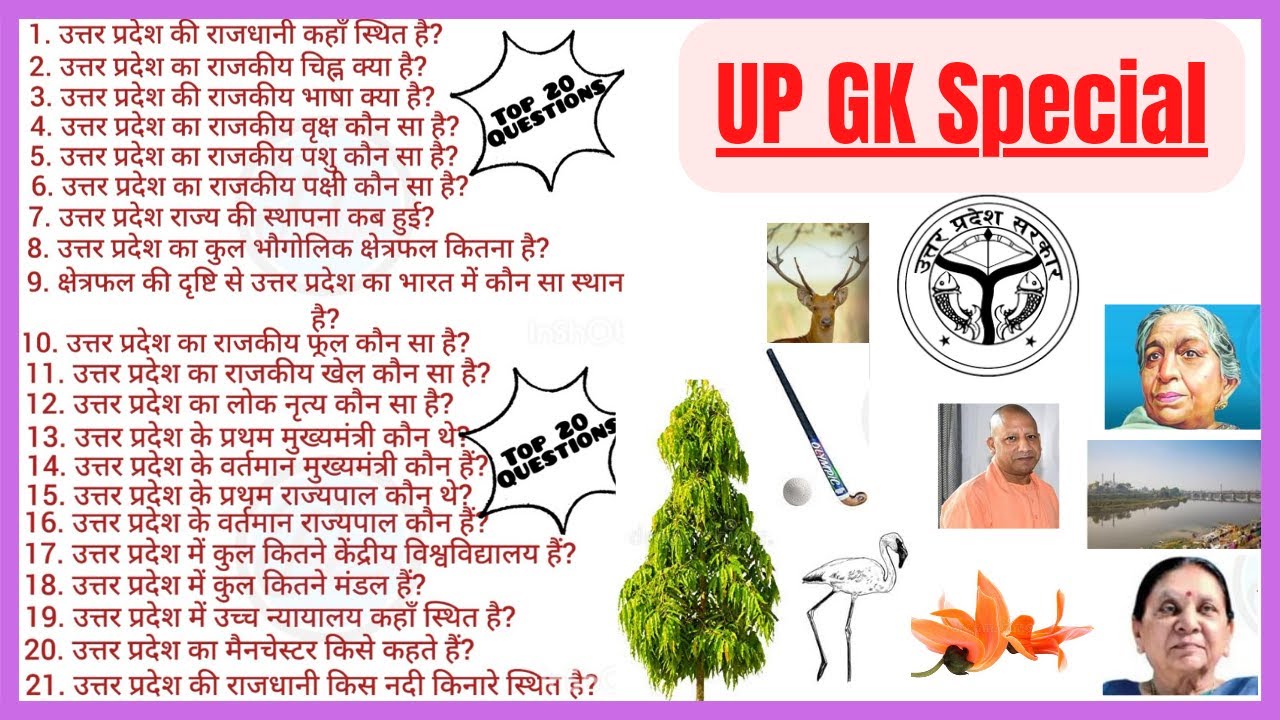 Uttar Pradesh GK 2022।UP Special GK।UP GK।GK।GK in Hindi।#shorts ...