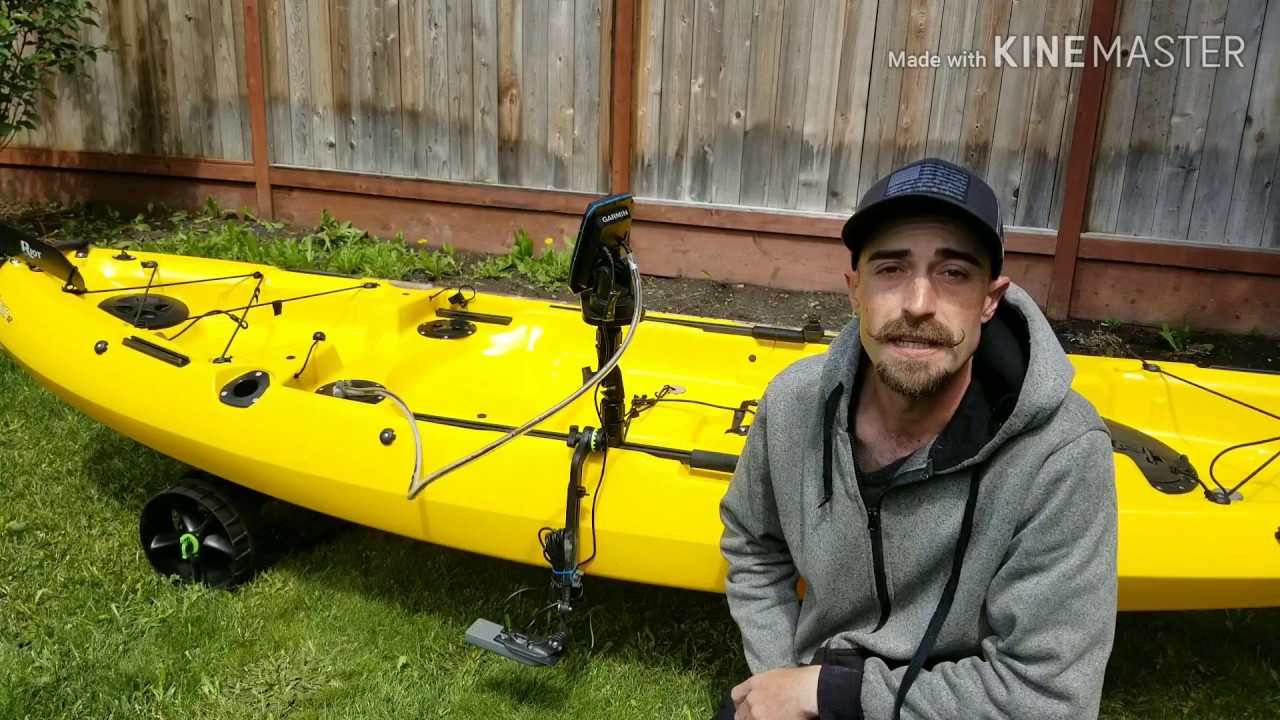 Riot kayaks Mako 12 fish finder setup - YouTube