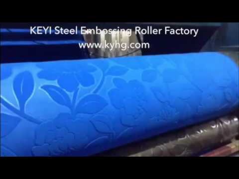 fabric/blanket/knitted fabric/velvet/cloth embossing machine - YouTube