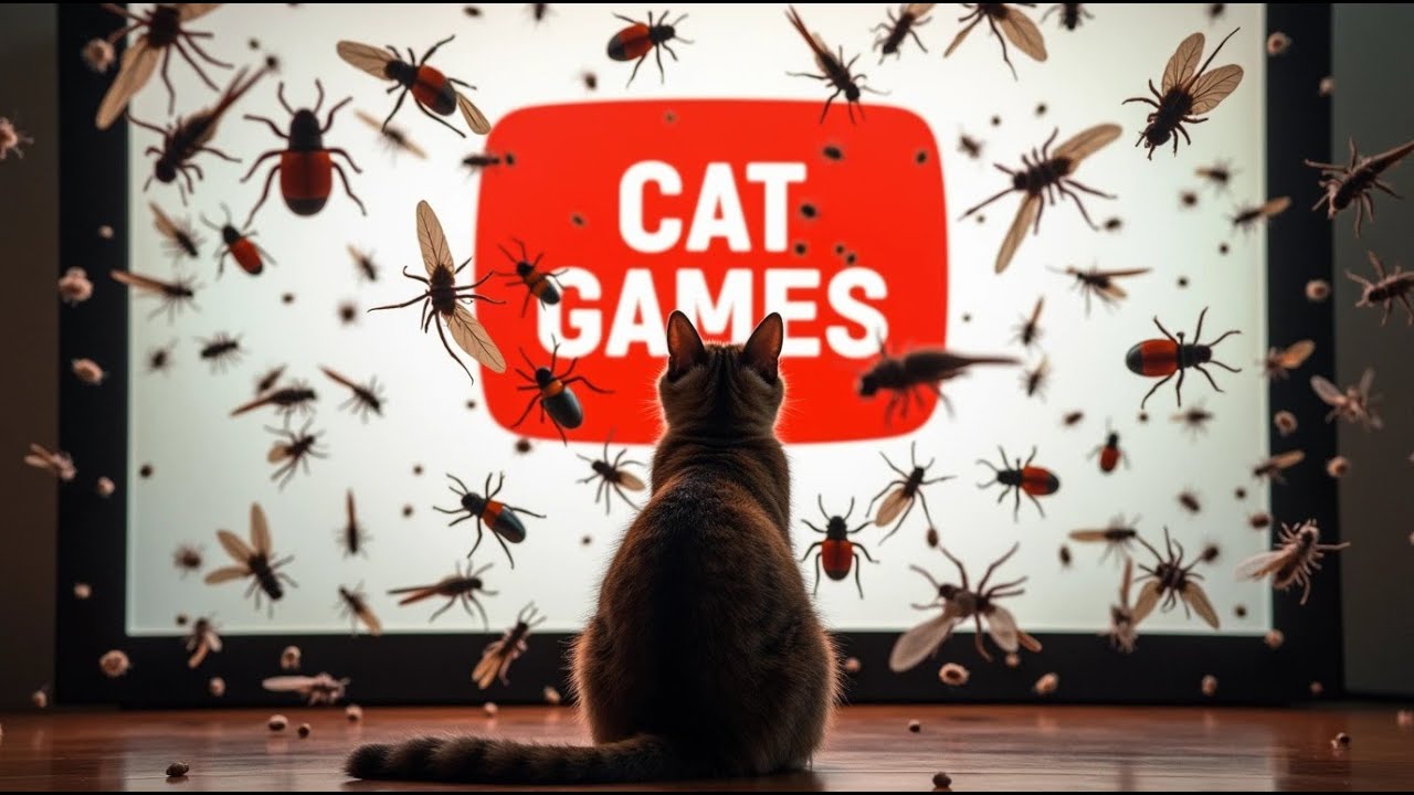Cat Games for Cat 🐞🐜 Bugs Running Wild | Interactive Cat TV for Cats to ...
