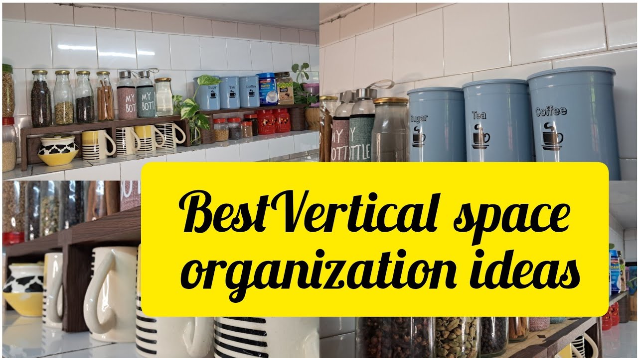 Vertical space utilization using no cost DIY organizing rack/space ...