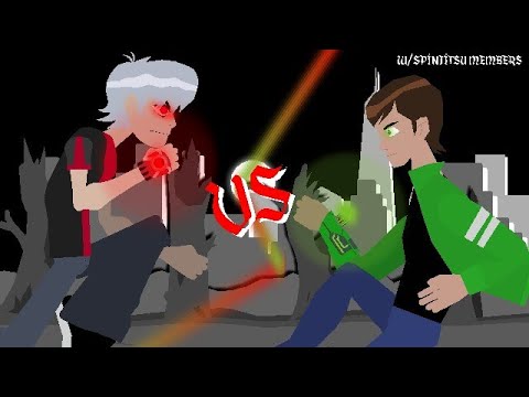 Stick Nodes | Albedo OV vs Ben 10 UAF #SpinjitzuMasters #teamwork #sticknodescollab