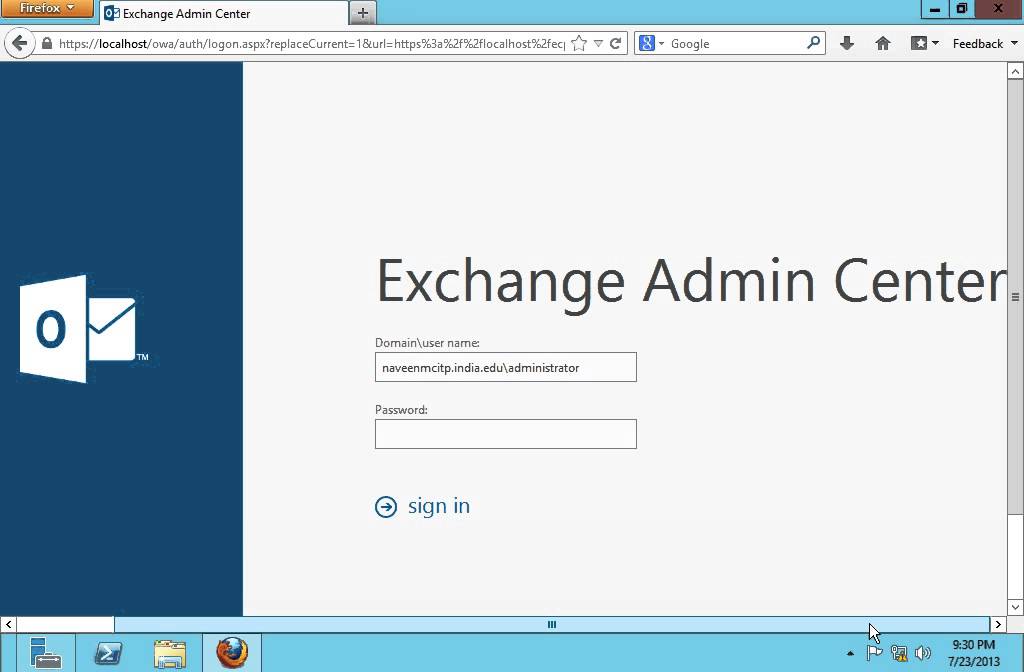 Create Existing user Mailbox in Exchange Server 2013 part 18 - YouTube