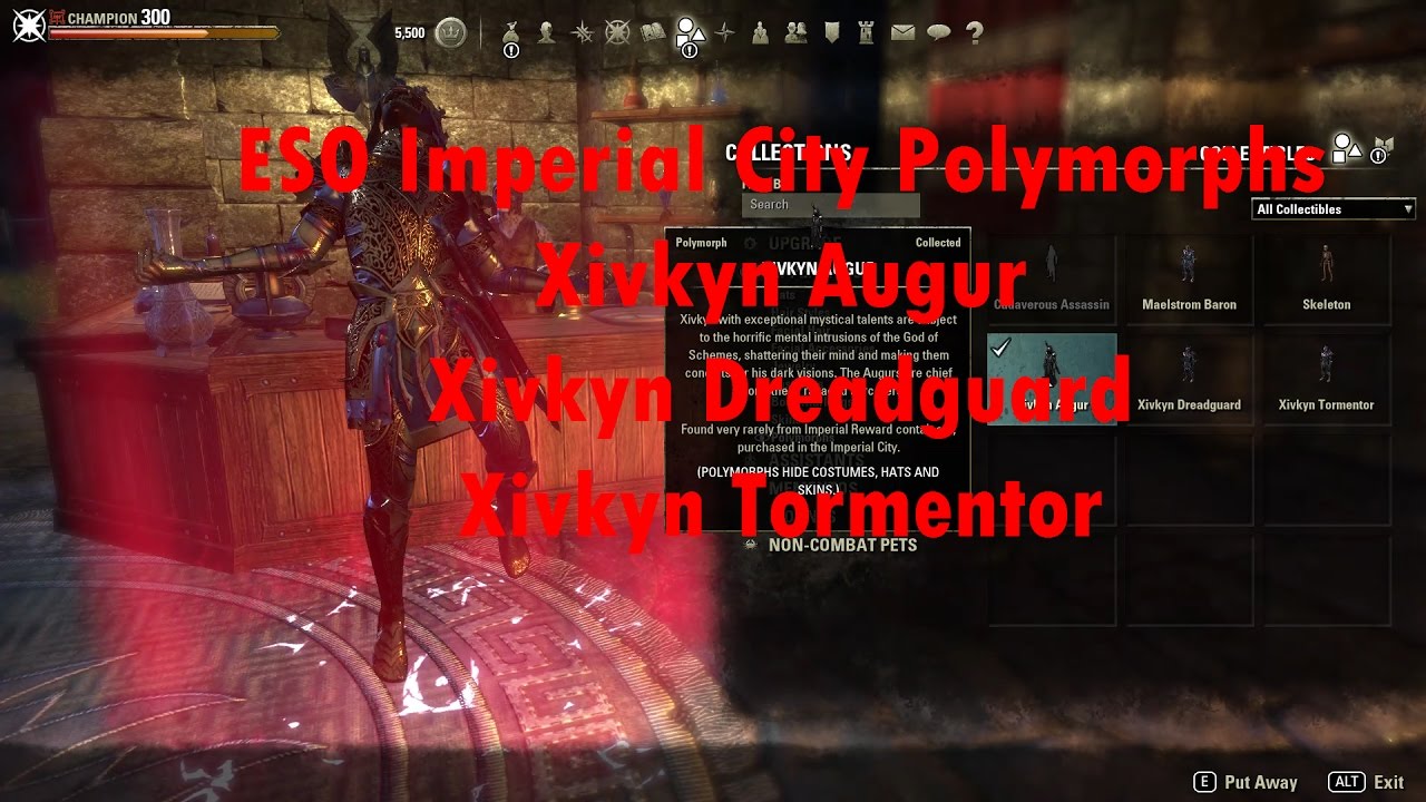 ESO: Imperial City DLC Xivkyn Costumes - YouTube