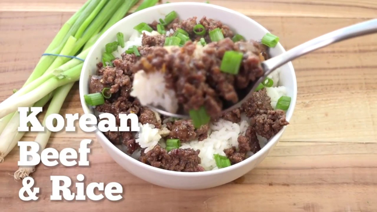 Korean Beef and Rice Recipe - YouTube