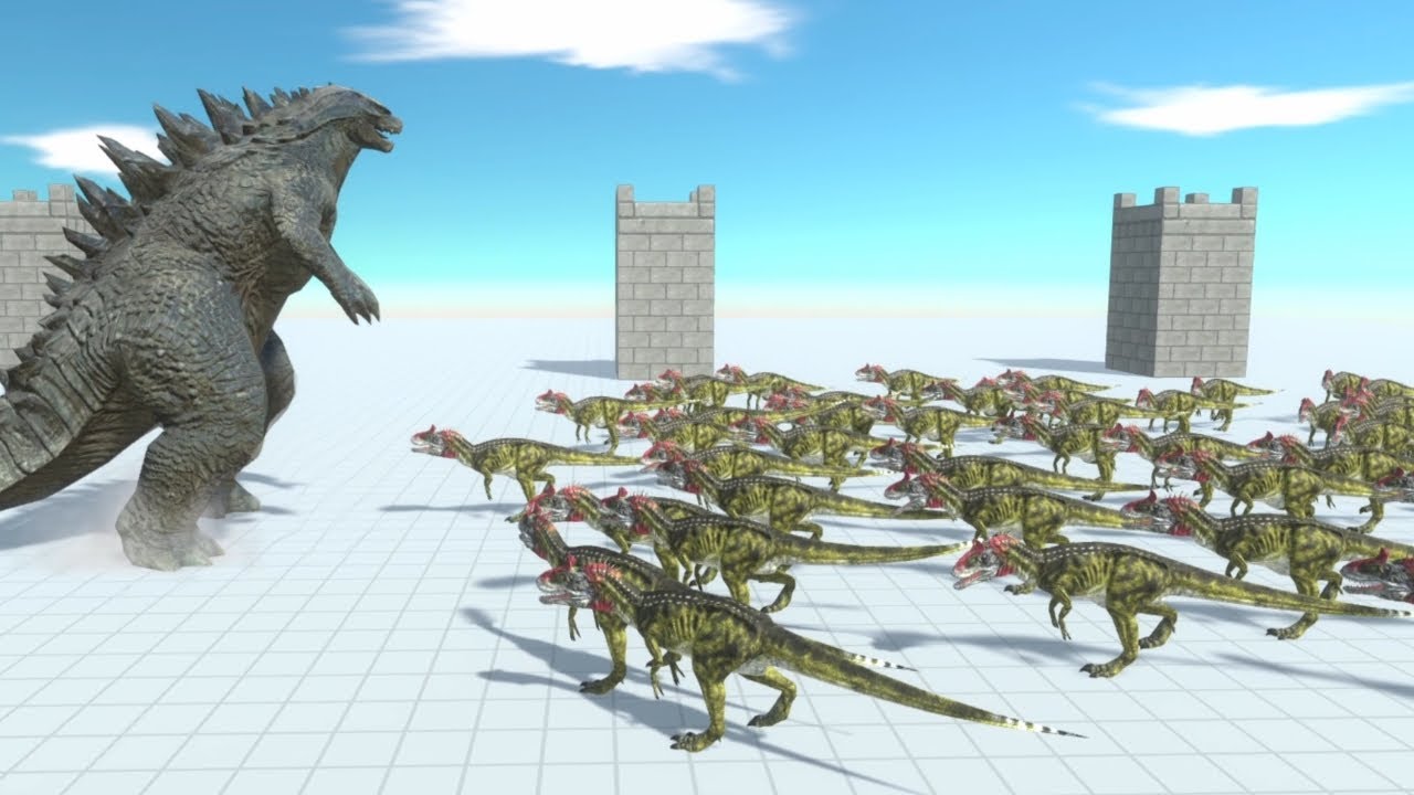 GODZILLA vs Dinosaur Army ARBS Animal Revolt Battle Simulator - YouTube