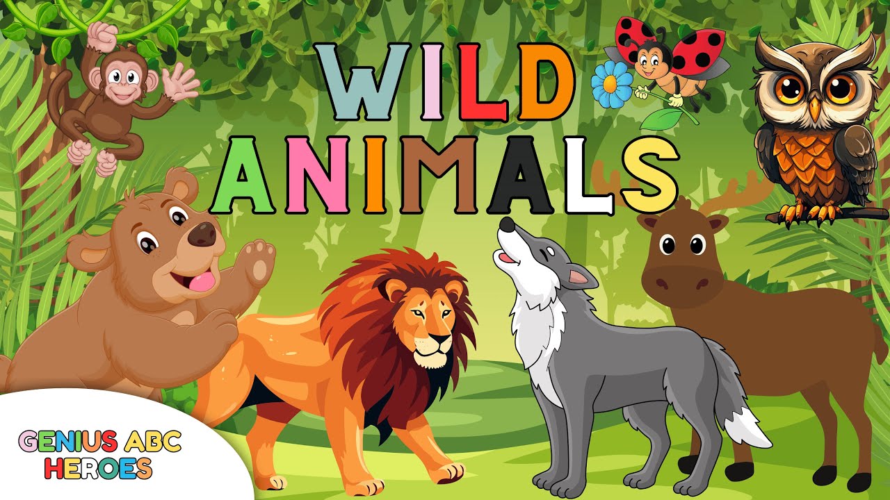 WILD ANIMALS | Learning Alphabet Animals for Kids | Genius ABC Heroes ...