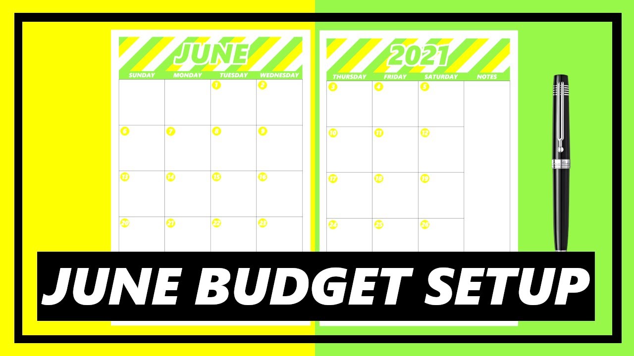 June 2021 Budget SetUp | Bright & Simple | No Planner Budget | DIY ...