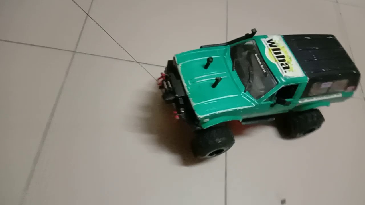 Wpl winch so power .. can carry my rig 1.3 kg - YouTube