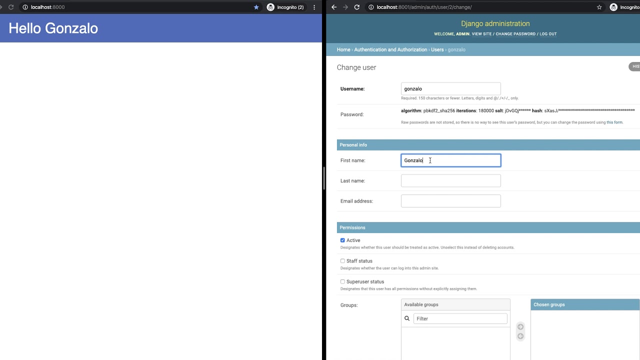 Django reactive users - YouTube