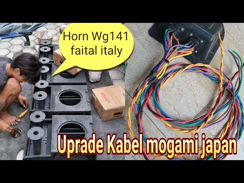 Upgrade kabel speaker Line array 3way Monster.. - YouTube
