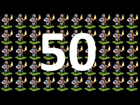 Clash of Clans - 50 Wizards attack! - YouTube