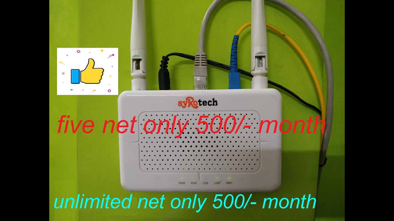 five net unlimited data only 500/- - YouTube