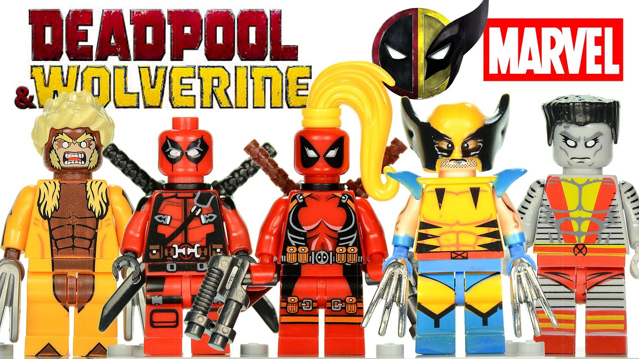 DEADPOOL & WOLVERINE & Lady Deadpool Unofficial Lego Minifigures w ...