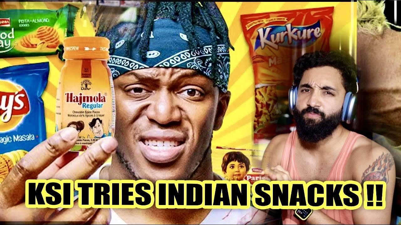 KSI TRIES INDIAN SNACKS !! (REACTION) - YouTube