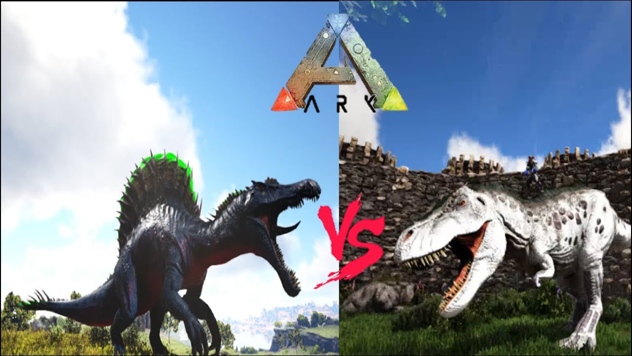 SPINOSAURUS VS T-REX | ARK - YouTube