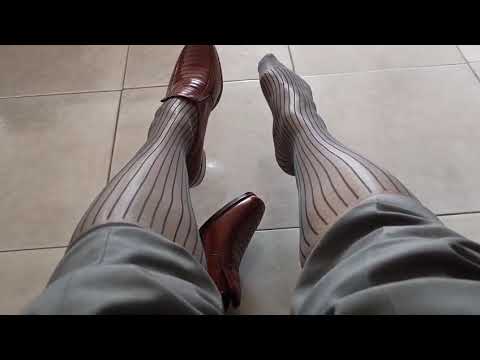 Sheer socks Shiny gray