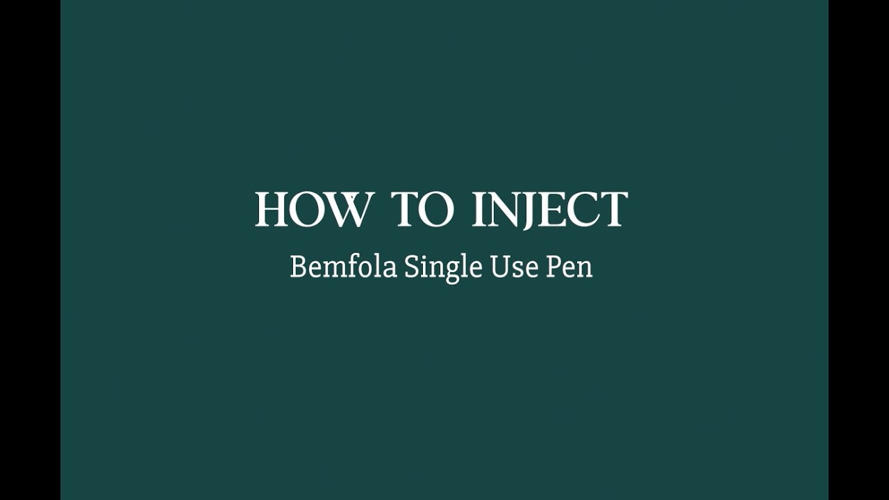 How to use Bemfola Single Use Pen fertility medication for IVF or egg ...