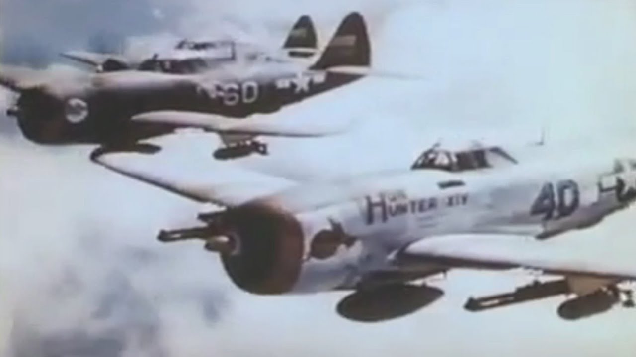 WW2 - Thunderbolts over Europe [Real Footage in Color] - YouTube