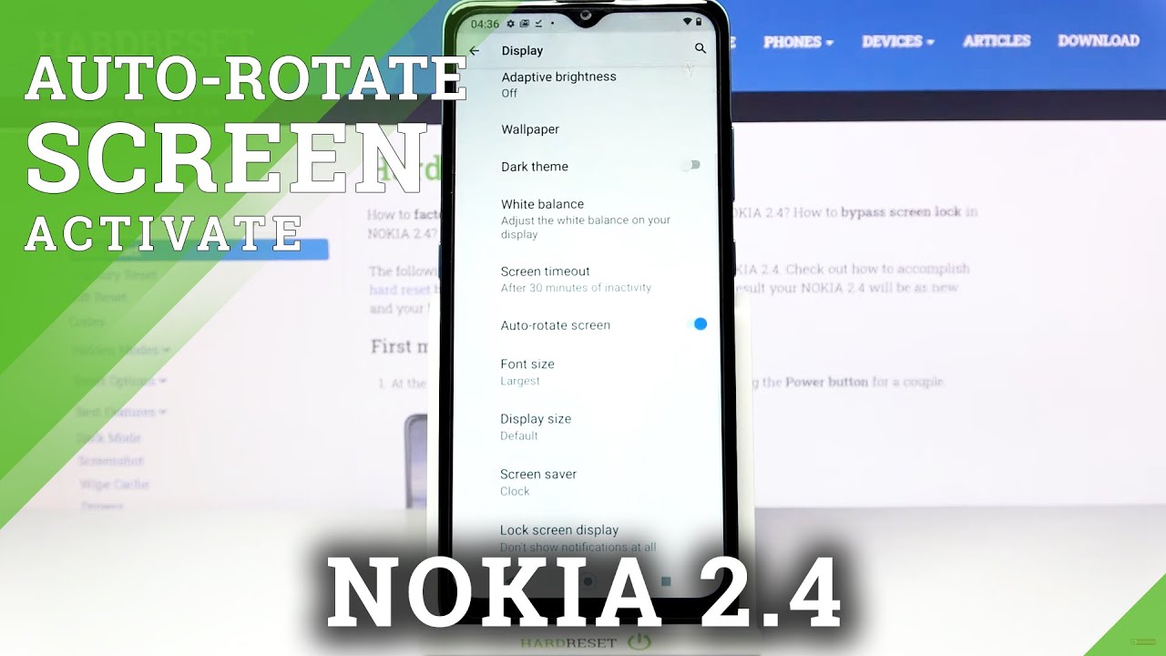 NOKIA 2.4 - How to Rotate Screen & Use Auto-Rotation Option - YouTube