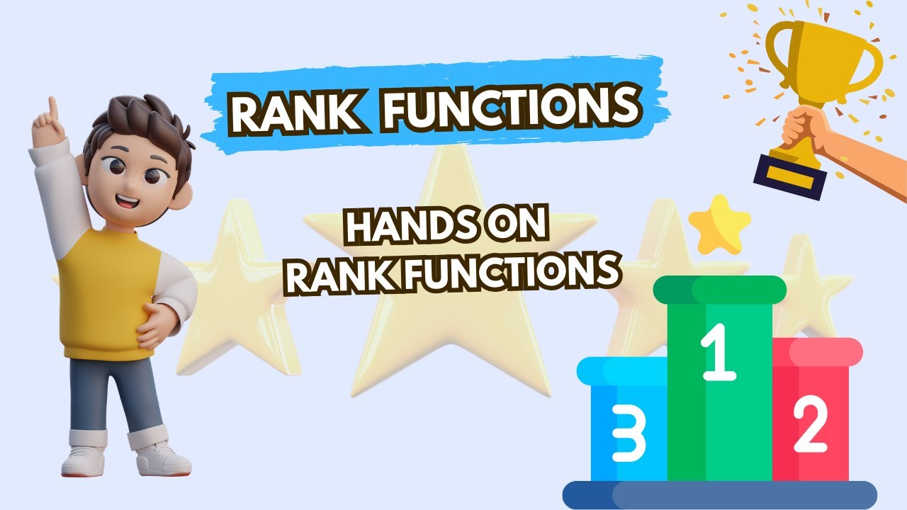 9- SQL RANK Function Examples – Step-by-Step Solutions! In English ...
