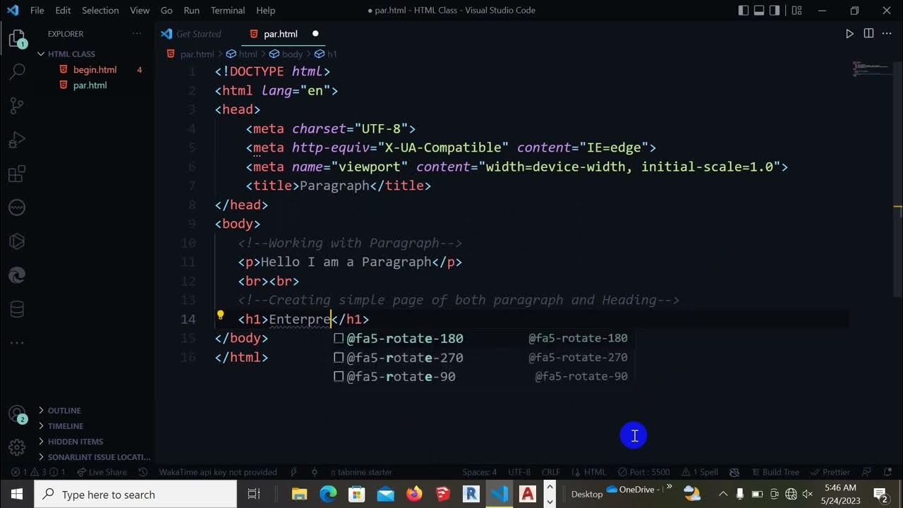 Introduction to Html - Part 2 Working Paragraphs and Formatting your ...