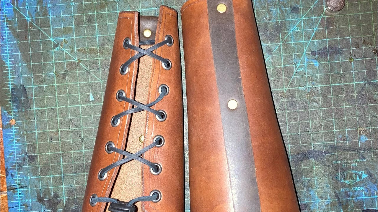 Leather arm guards(from start to finish) - YouTube