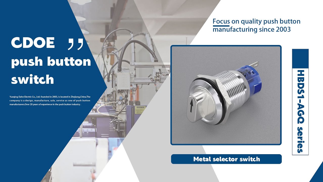 19MM 22MM Metal key rotary selector switch | CDOE Push button Manufacturer - YouTube